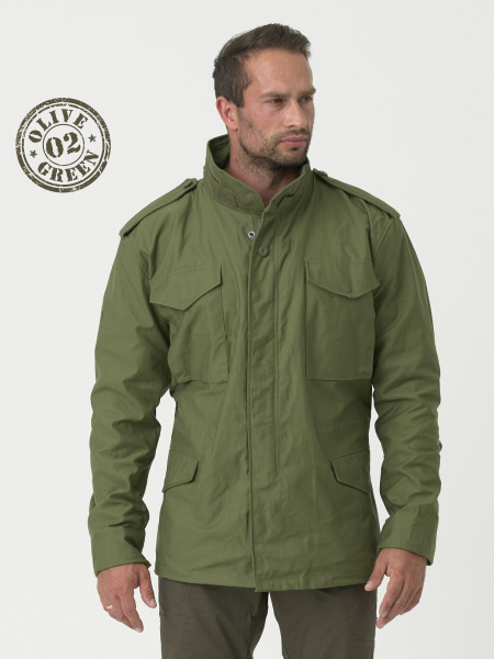 Куртка Мужской Helikon-Tex оливково-зеленый стойка Хлопок, Нейлон, размер 58, 60 Длинный ...