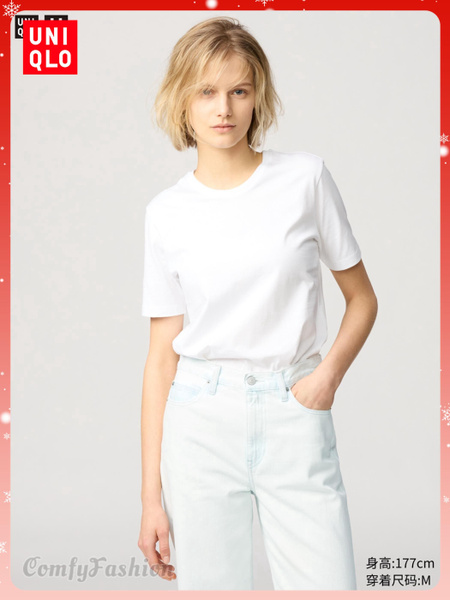 Лонгслив Женский Uniqlo белый, размер 48 купить c доставкой на OZON по низкой цене (1864236724)