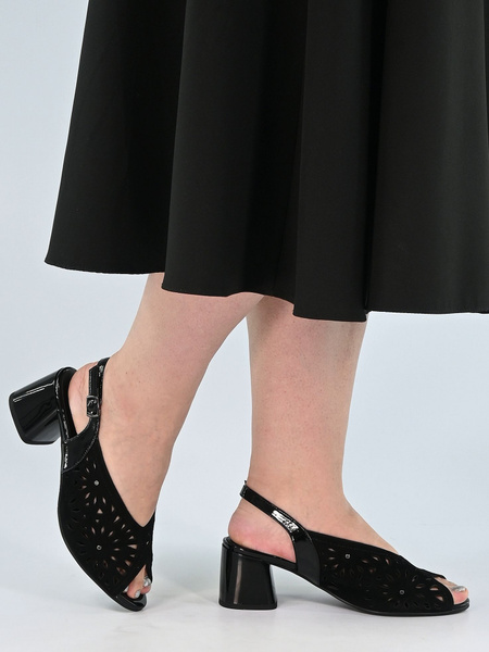 Босоножки Женский Ascalini Стандартный средний (до 9 см) Замша натуральная, размер 38 9 Лето ...