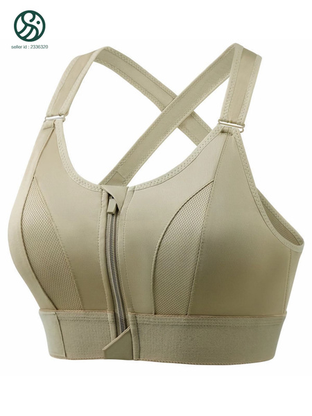 Бюстгальтер Женский спортивный, бралетт, размер 95C, 95D зеленовато-серый Полиэфирное волокно ...
