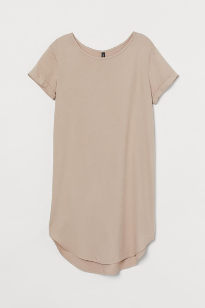 Платье Женский H&M бежевый Повседневный Вискоза, размер 40, 42 купить c доставкой на OZON по ...