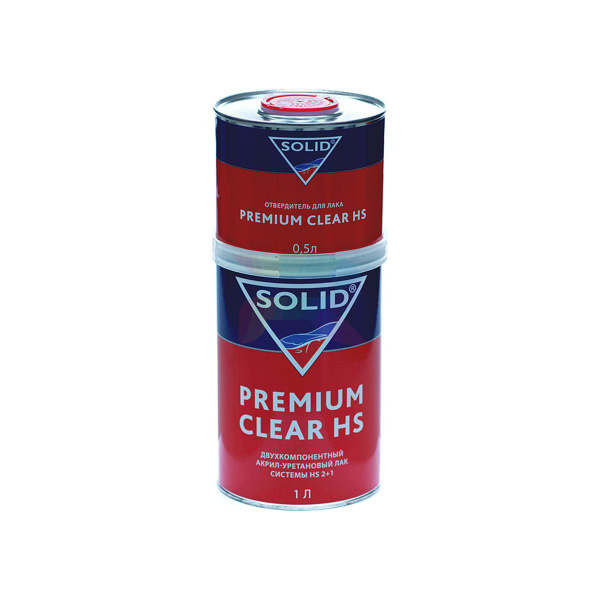 Акрил-уретановый автомобильный прозрачный лак (автолак солид) 2K Solid Premium Clear HS 2+1 1 л ...
