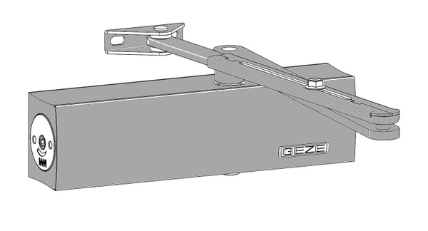 GEZE TS2000 NV BC EN2-4 серебристый в к-те с рычагом с фиксацией открытого положения купить на ...