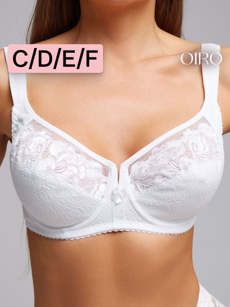 Бюстгальтер Женский OIRO мягкая чашка на каркасе, на косточках, размер 85D белый Повседневный ...