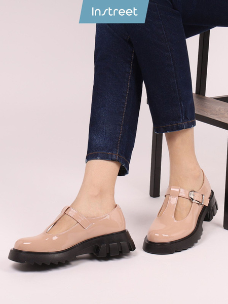 Туфли Женский Instreet Искусственный лак, размер 38 Толстый каблук 5 Россия Пряжка купить c ...