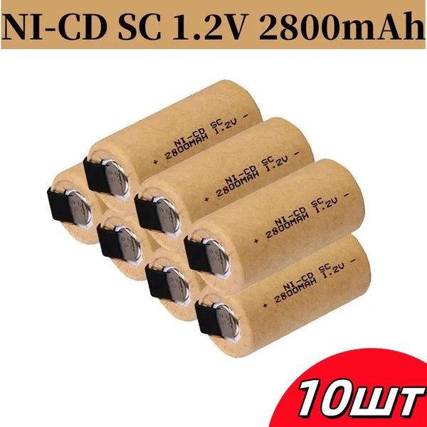 Новый аккумулятор SC 2800 мАч 1,2 В NI-CD аккумуляторные батареи для ...