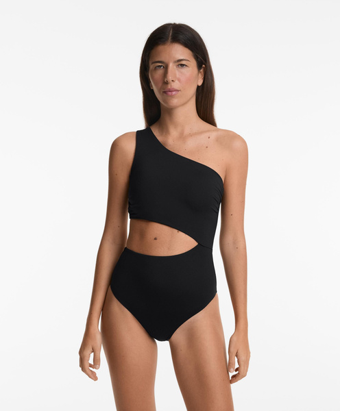 Купальник слитный Женский Oysho черный, размер 40, 42 Турция Полиамид, Эластан купить c ...