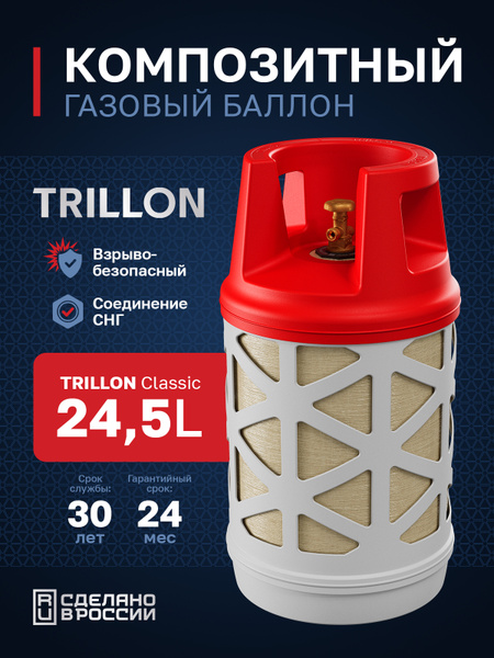 Композитный баллон газовый 24,5 л., Classic, TRILLON купить на OZON по ...