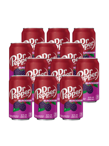 Газированный напиток Dr Pepper, Доктор Пеппер со вкусом ежевики, 355 мл х 12 шт купить на OZON ...