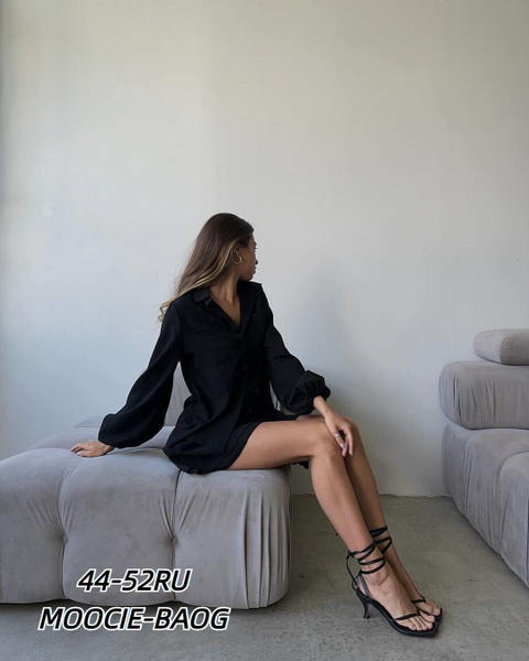 Костюм классический Женский MOOCIE Вечерний/праздничный двойка черный, размер 50, 52 Креп-шифон ...