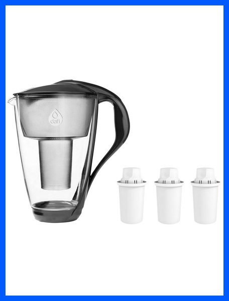 Кувшин с фильтром DAFI Crystal LED Filter Pitcher Black 3 классических ...
