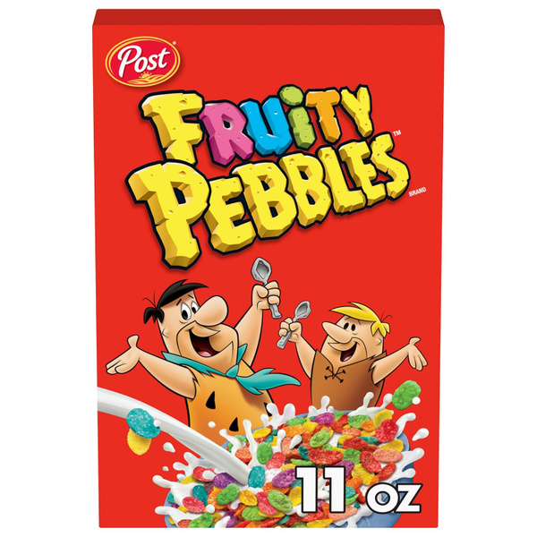 Американские хлопья Fruity Pebbles, 311 г. - яркие и цветные рисовые хлопья с фруктовым вкусом ...