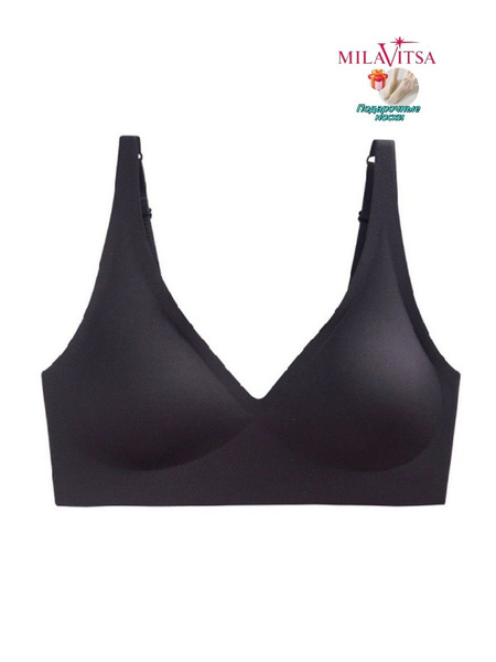 Бюстгальтер Женский Milavitsa, размер 75A, 75B черный купить c доставкой на OZON по низкой цене ...