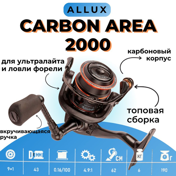 Катушка Allux CARBON AREA Ver.2, Безынерционная, 2000, Передний ...