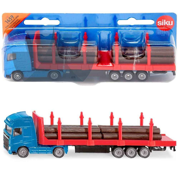 Siku Тягач с платформой и бревнами (1:87) купить на OZON по низкой цене (2630400787)