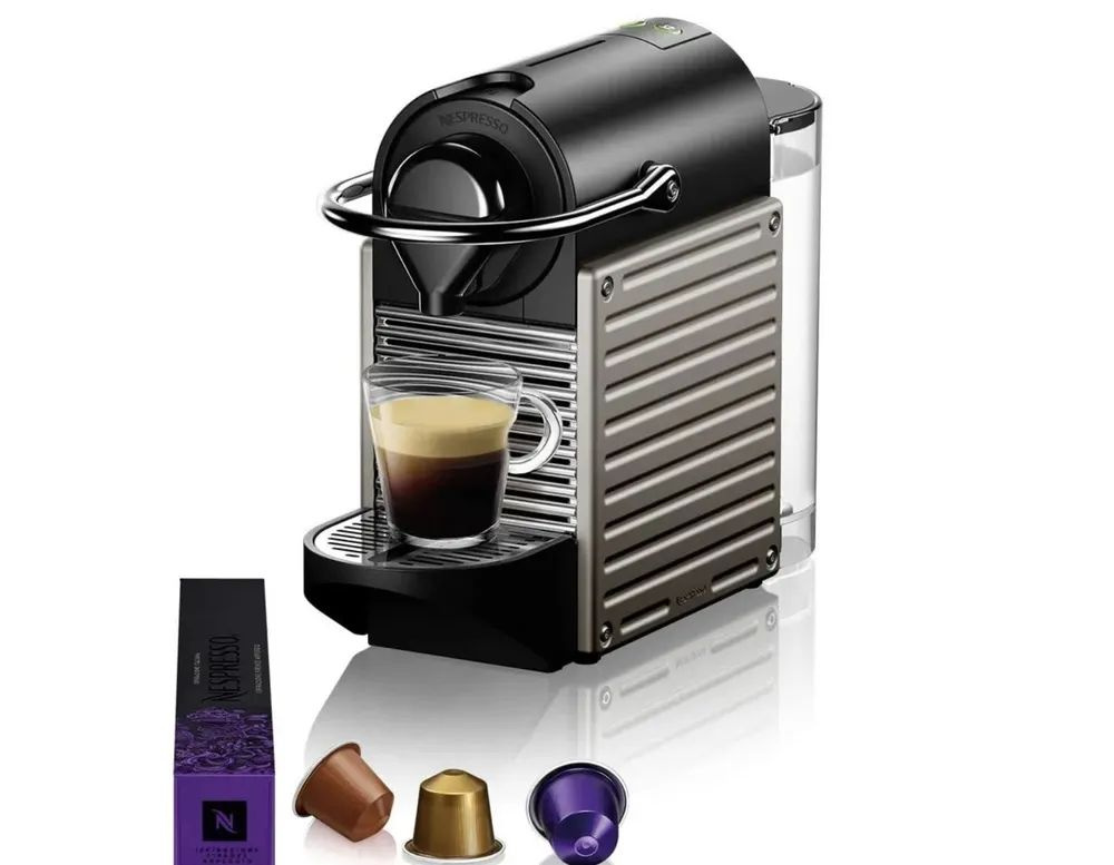 Капсульная кофемашина Nespresso D40, черно-серый купить по выгодной цене в интернет-магазине ...