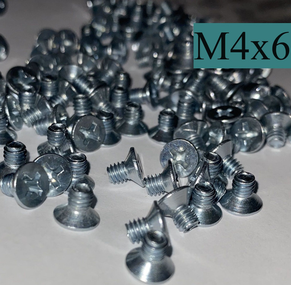 Винт M4 x , головка: Потайная, 20 шт - купить по выгодной цене в ...