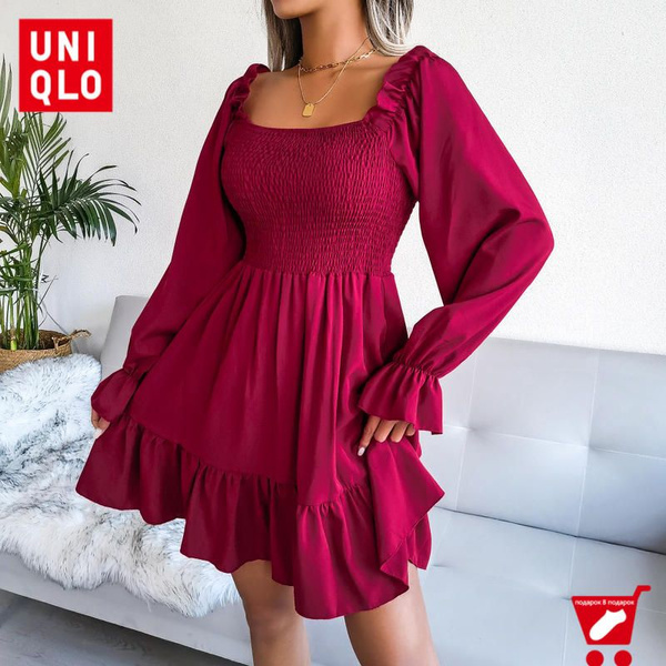 Длинные Платья Женские Вечерние на свадьбу Uniqlo ,L Бег, Женский, На ...