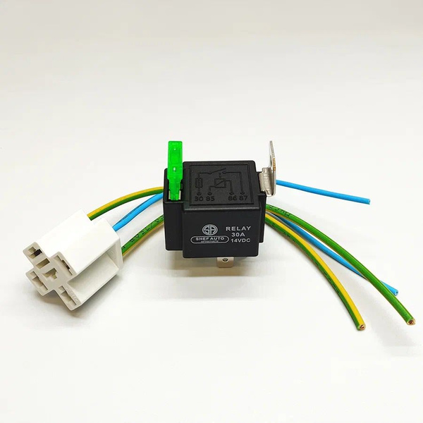 Реле 12V 30A 4 контакта с колодкой, предохранителем и кронштейном ...