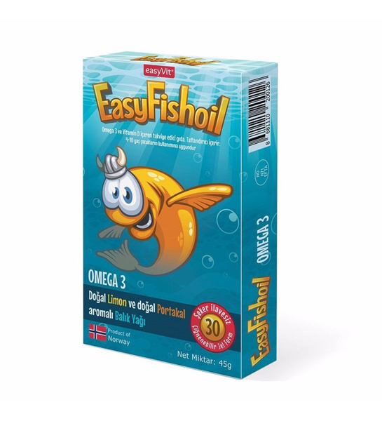 Easyvit EasyFish Oil Омега-3 Жевательные 30 гелевых таблеток - купить с доставкой по выгодным ...