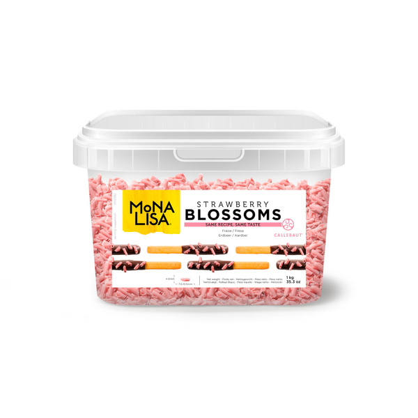 Шоколадная стружка белая со вкусом клубники Blossoms Strawberry MoNa ...