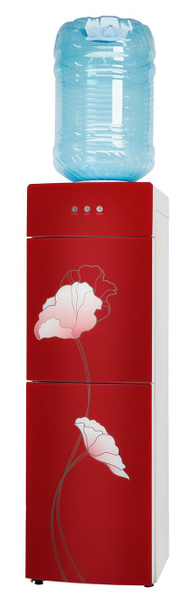 Кулер для воды напольный SMixx 1238 L красный (нагрев и компрессорное охлаждение, шкафчик ...