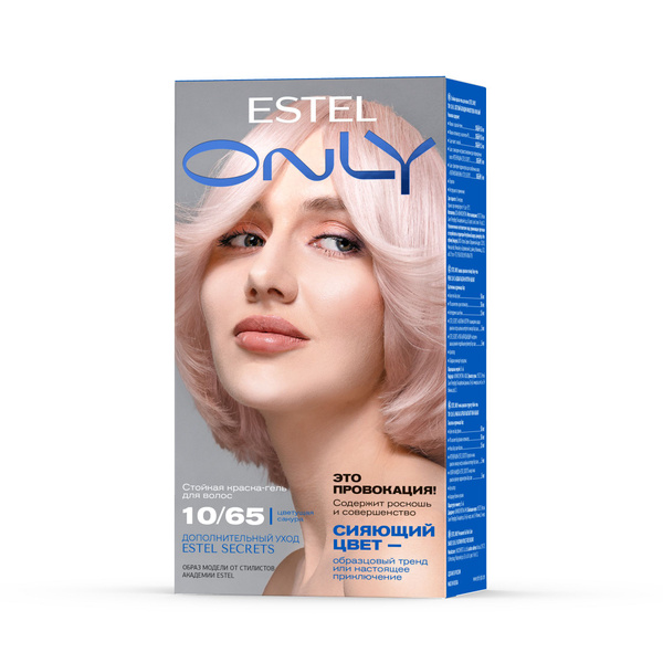 ESTEL Only Стойкая краска-гель для волос 10/65 Светлый блондин фиолетово-красный - купить с ...