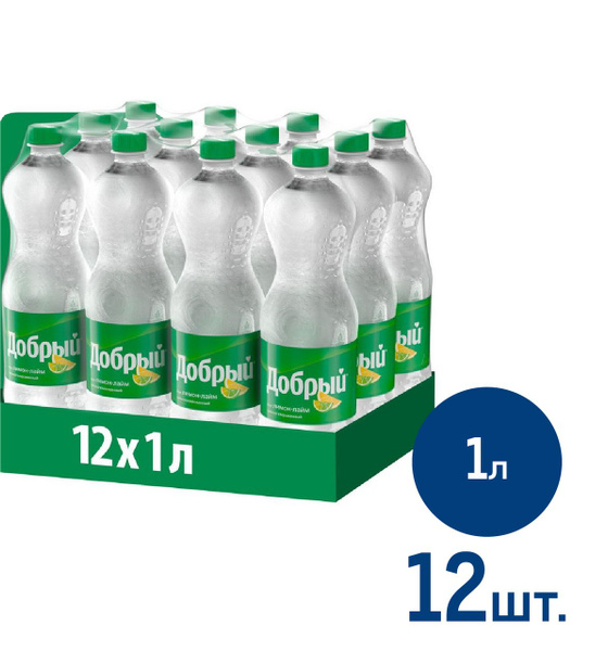 Напиток Добрый Лимон-лайм газированный, 1л x 12 шт, 1 упак. - купить с ...