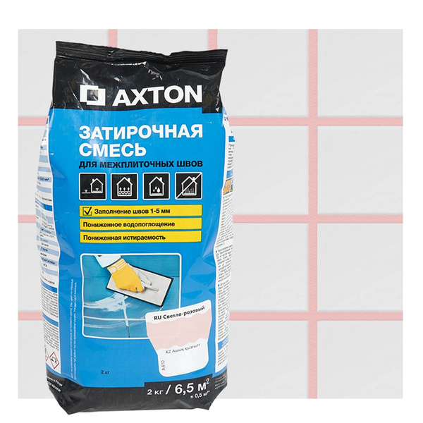 Затирка цементная Axton А610 цвет светло-розовый 2 кг - купить с ...