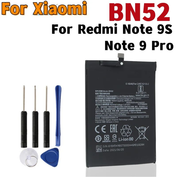 BN52 оригинальный сменный аккумулятор для Xiaomi Redmi 9S Note 9 Pro ...