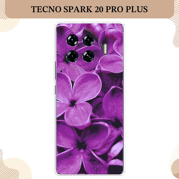 Характеристики Силиконовый чехол на Tecno Spark 20 Pro Plus Текно Спарк 20 Про Плюс Сирень