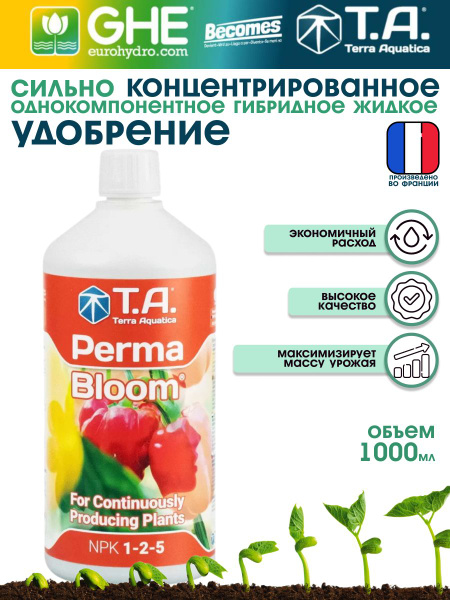 Удобрение для роста растений T.A. (GHE) Perma Bloom FloraMato, 1 л - купить с доставкой по ...