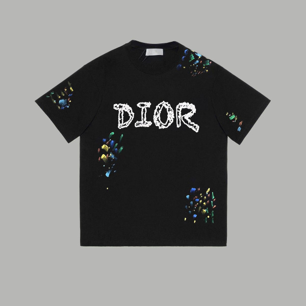Футболка Dior, размер 46, цвет черный, 100%хлопок - купить по выгодной ...