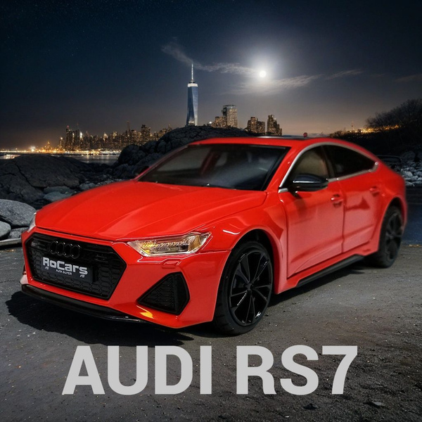 Машинка Audi RS7. Металлическая модель автомобиля Ауди РС7 красный 20см. Инерционная игрушка ...