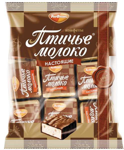 Характеристики Конфеты Рот Фронт Птичье молоко настоящее 225г х 5 штук