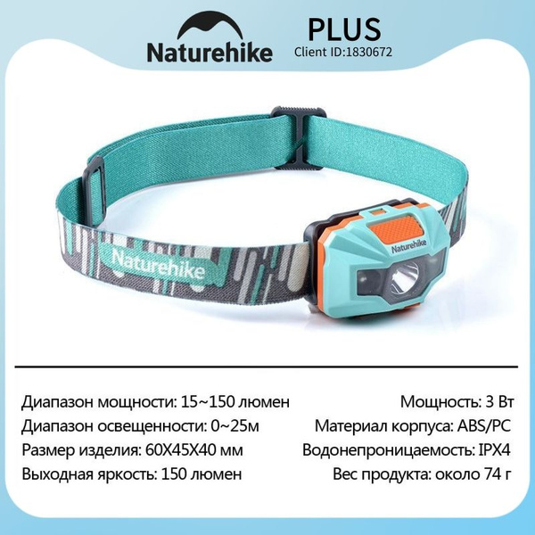 Naturehike Налобный фонарь - купить с доставкой по выгодным ценам в ...