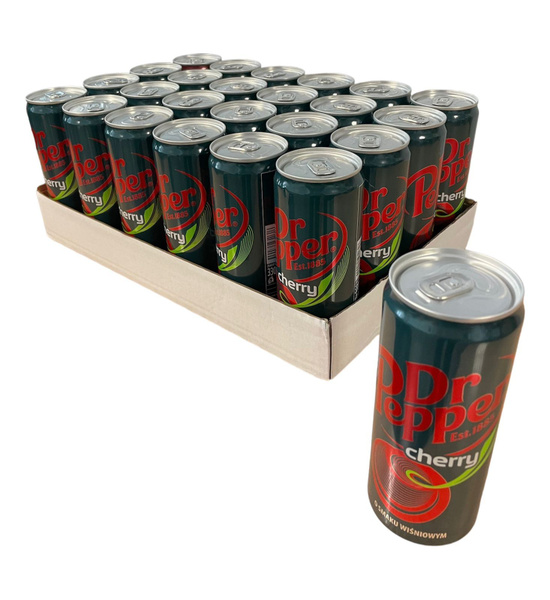 Напиток газированный Dr.Pepper Cherry, 24 шт х 330 мл. Доктор Пеппер - купить с доставкой по ...