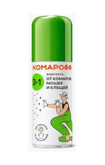 Характеристики Аэрозоль от комаров, клещей и мошек 3 в 1 100 мл ...