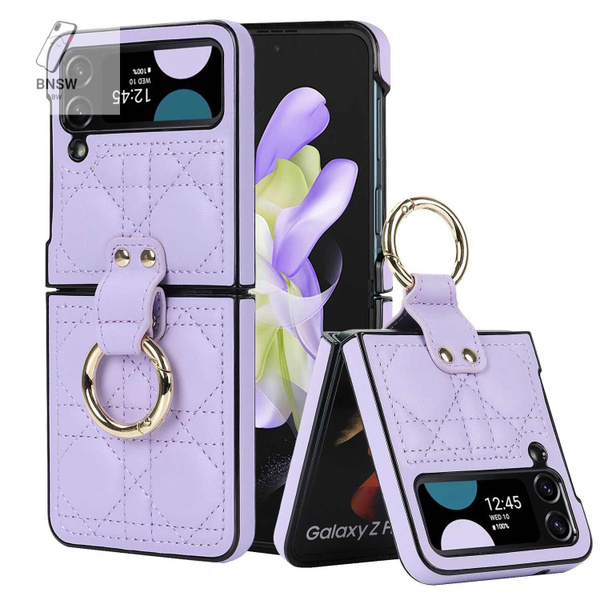 Для Samsung Galaxy Z Flip3 5G Кожаный раскладной чехол для телефона с ...