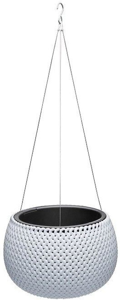 Кашпо Lace elfplast 3,9 л подвесное белое - купить с доставкой по выгодным ценам в интернет ...