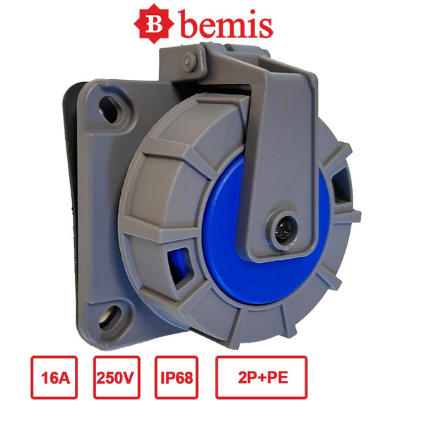 Розетка панельная, Schuko, IP68, Bemis, BS1-1402-7410 - купить по ...