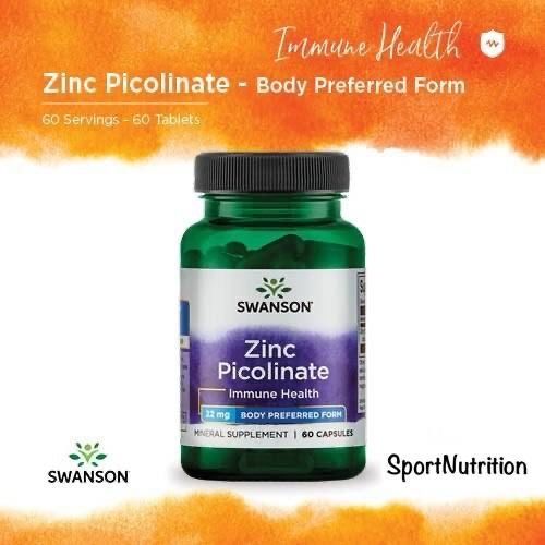 Свэнсон Цинк пиколинат 22 мг // Swanson Zinc Picolinate 22 mg 60 капсул ...
