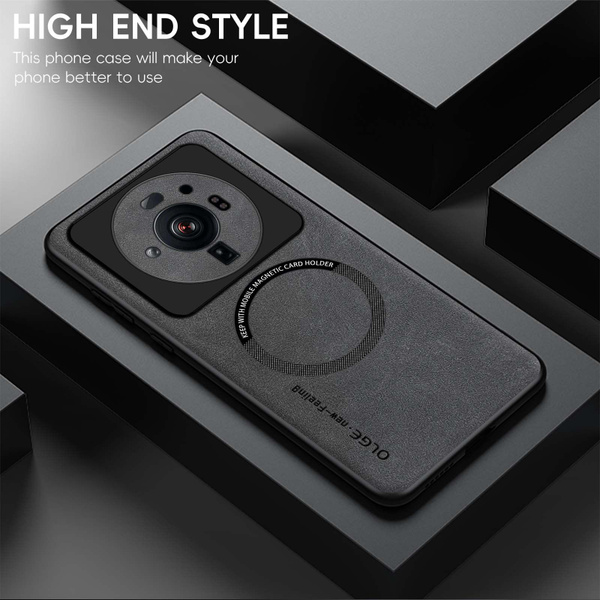 OLGE Роскошная кожа MagSafe чехол Для Xiaomi 12S Ultra/Сяоми Xiaomi 12C ультра кожаный - купить ...