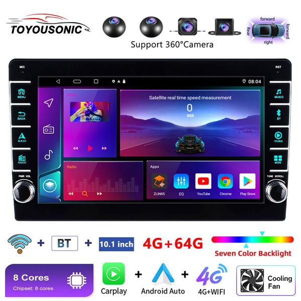 TOYOUSONIC Автомагнитола, диагональ: 10.1", 2 DIN, 4ГБ/64ГБ - купить с ...