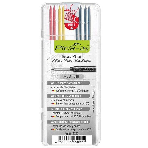 Грифели PICA-MARKER 4020/SB для карандаша Pica - Dry 3030 (4 графитовых ...