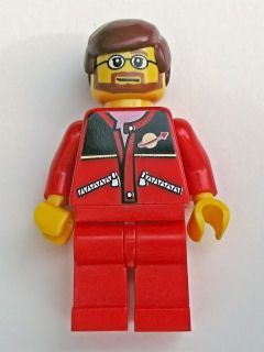 Минифигурка Lego Red Jacket with Zipper Pockets and Classic Space Logo ...