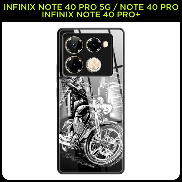 Стеклянный чехол на Infinix Note 40 Pro/Note 40 Pro 5G/Note 40 Pro Plus ...