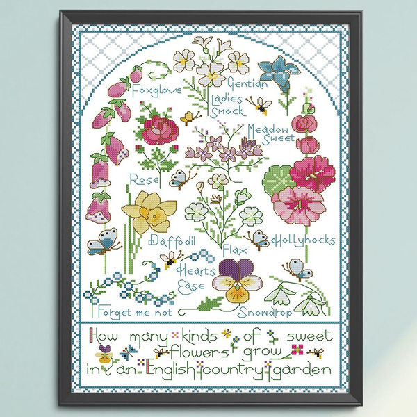 Частичная вышивка эко-хлопковой нитью 14CT Набор для вышивки крестом с ...