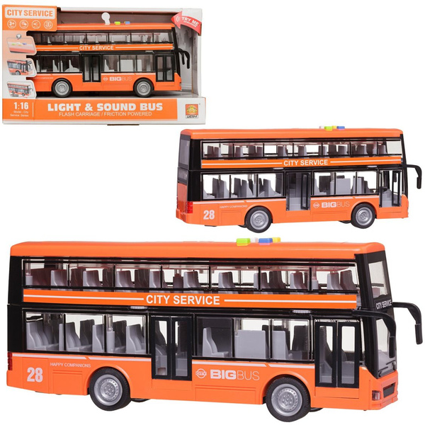 Автобус Junfa двухэтажный 1:16 фрикционный свет звук - купить с доставкой по выгодным ценам в ...