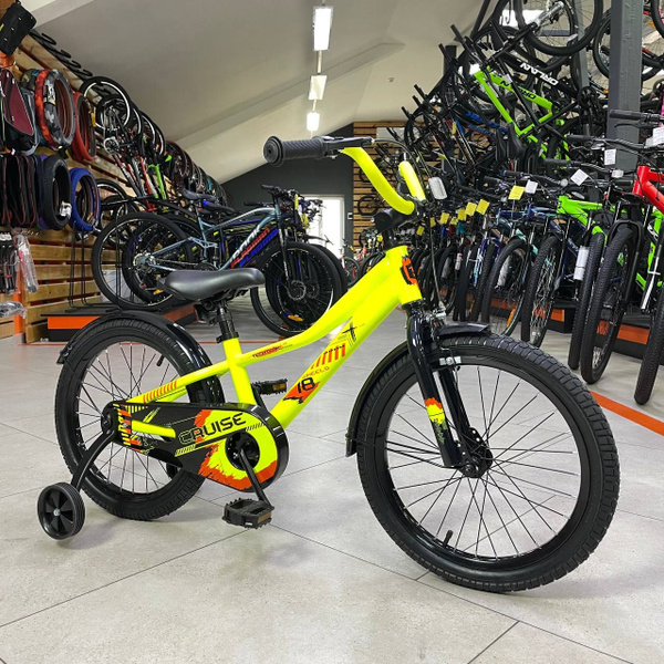 Велосипед детский Tech Team 16" CRUIZE (2024) neon green / на рост 105 ...